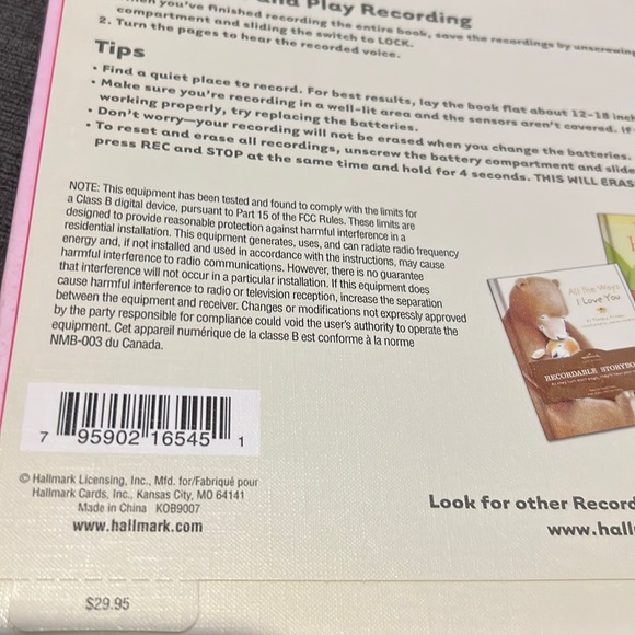 Hallmark | Toys | New Hallmark My Little Princess Recordable Book ...